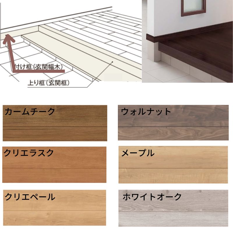 床造作材 LIXIL 住実ECO 付け框(玄関幅木) 見付け 150mm 3mタイプ 1本 シラカバフロア リクシル リフォーム DIY | リフォームおたすけDIY
